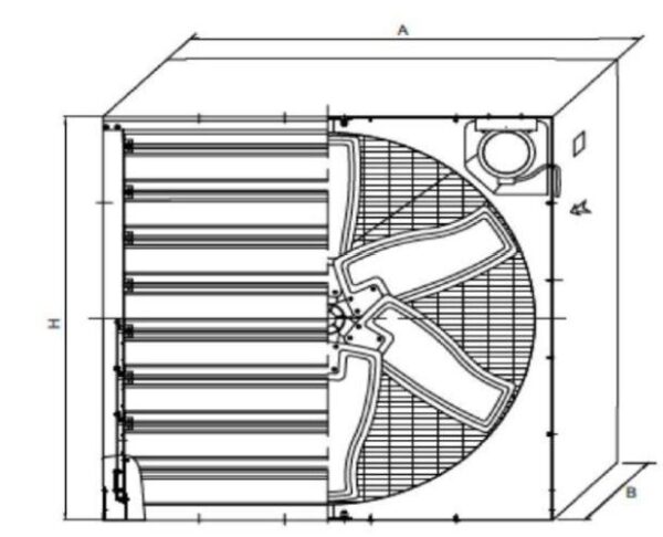 370w, 380v Extraction Fan Complete with Louver, 18000m3/h | Ecotao Store